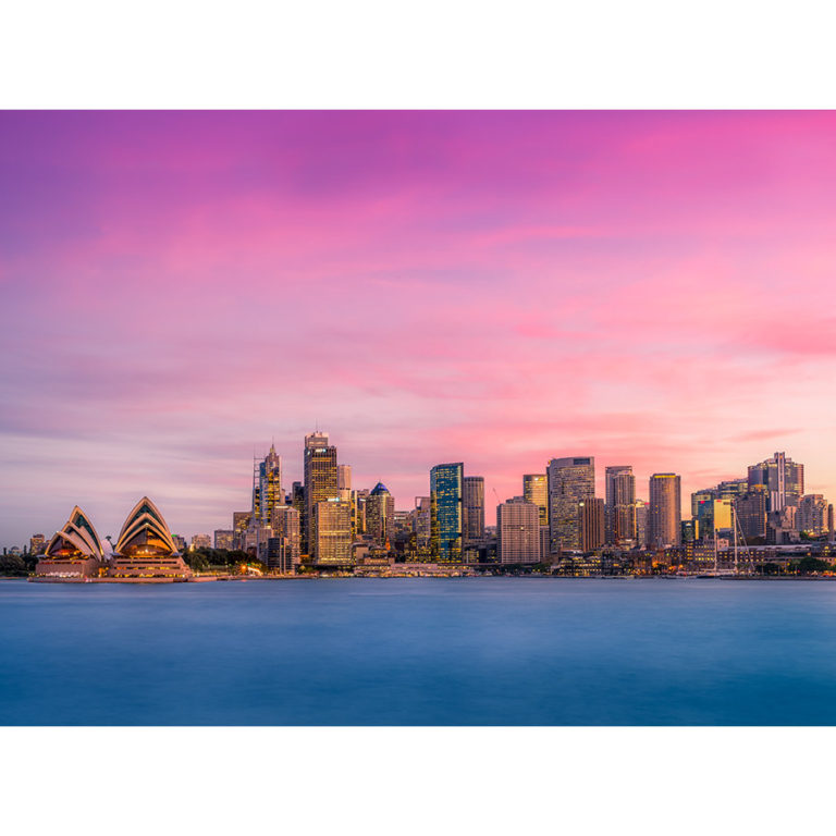 Circular Quay, Sunset 2. Sydney Landscape Photography Wall Art Print.